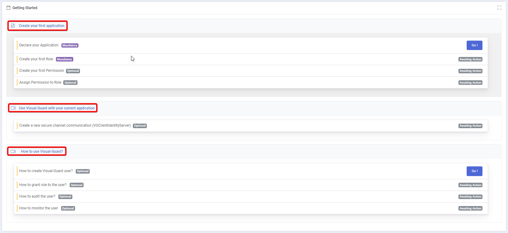 Getting Started – Visual Guard