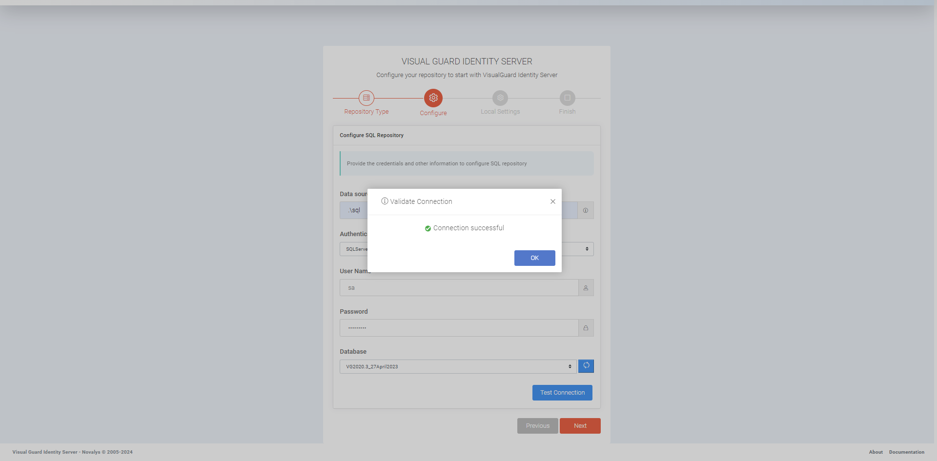 Repository configuration – Visual Guard