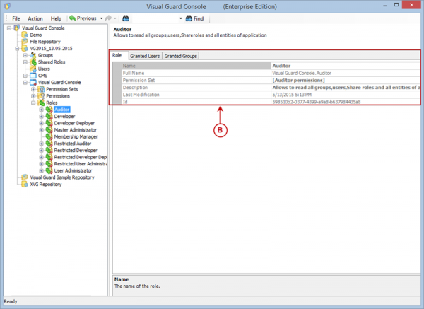 Modify Role – Visual Guard