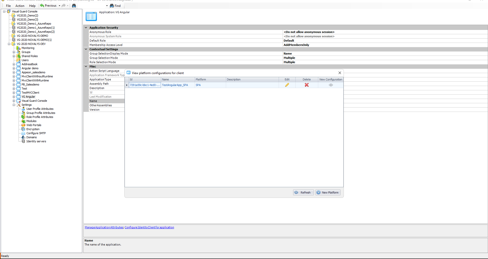Identity Clients – Visual Guard