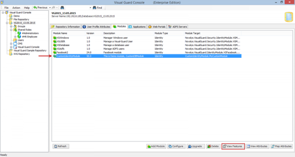View Module Features – Visual Guard
