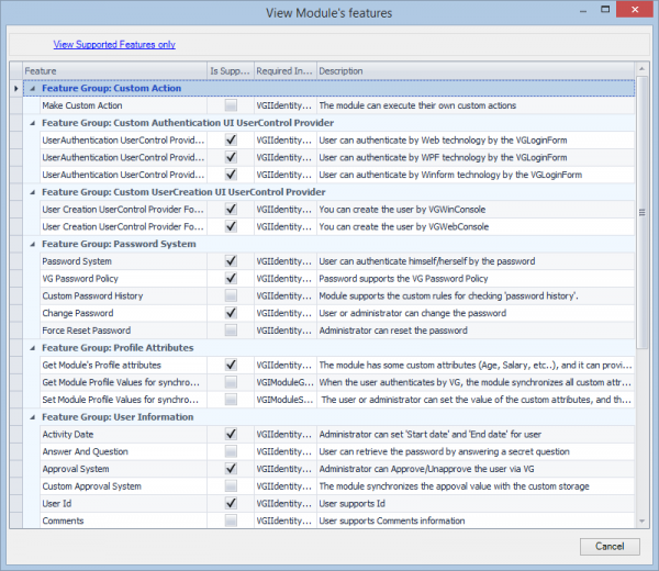 View Module Features – Visual Guard