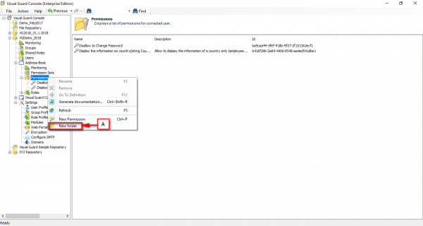 Creating a Permission Folder – Visual Guard