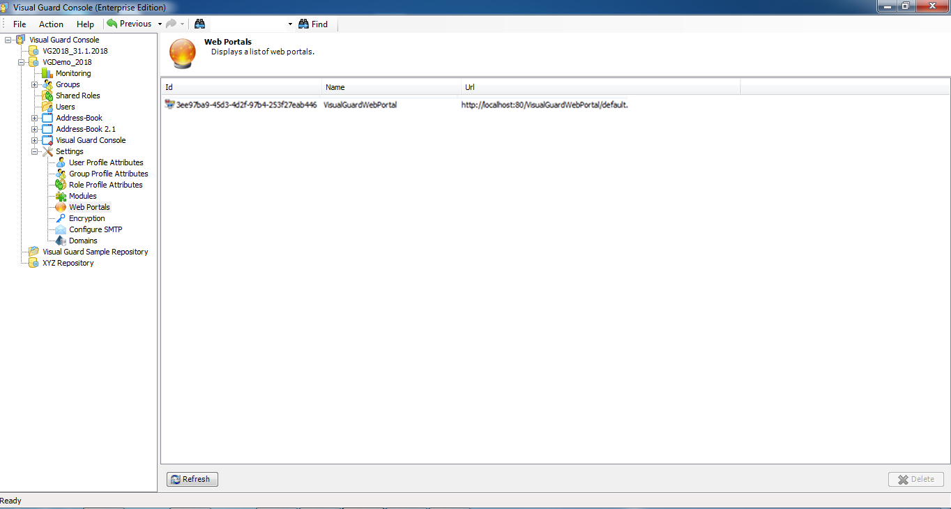 Web Portal – Visual Guard