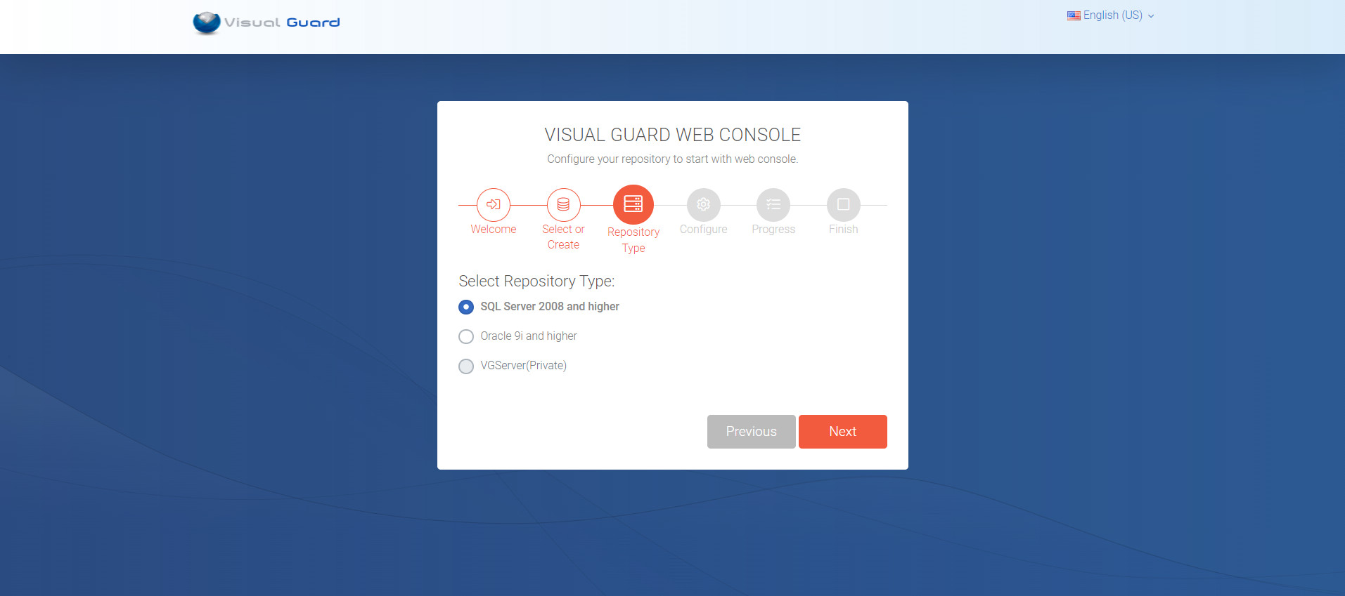 Create or select an existing repository – Visual Guard
