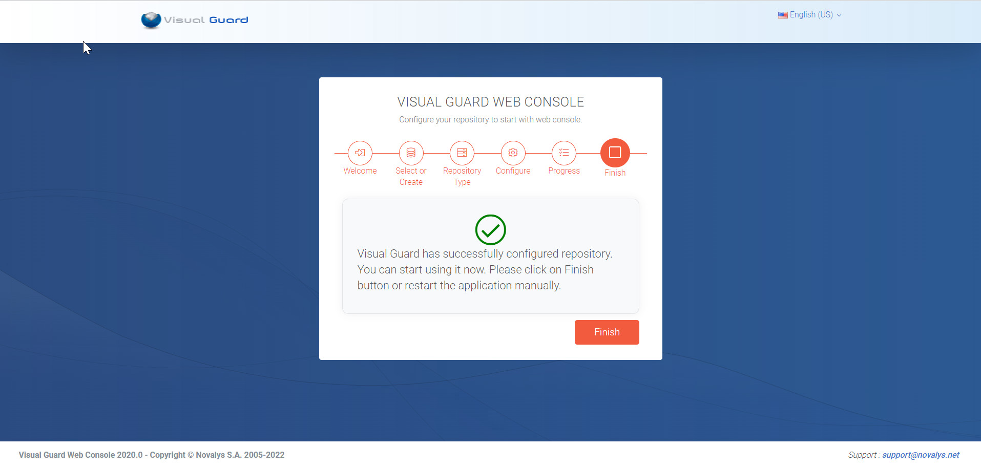 Create or select an existing repository – Visual Guard