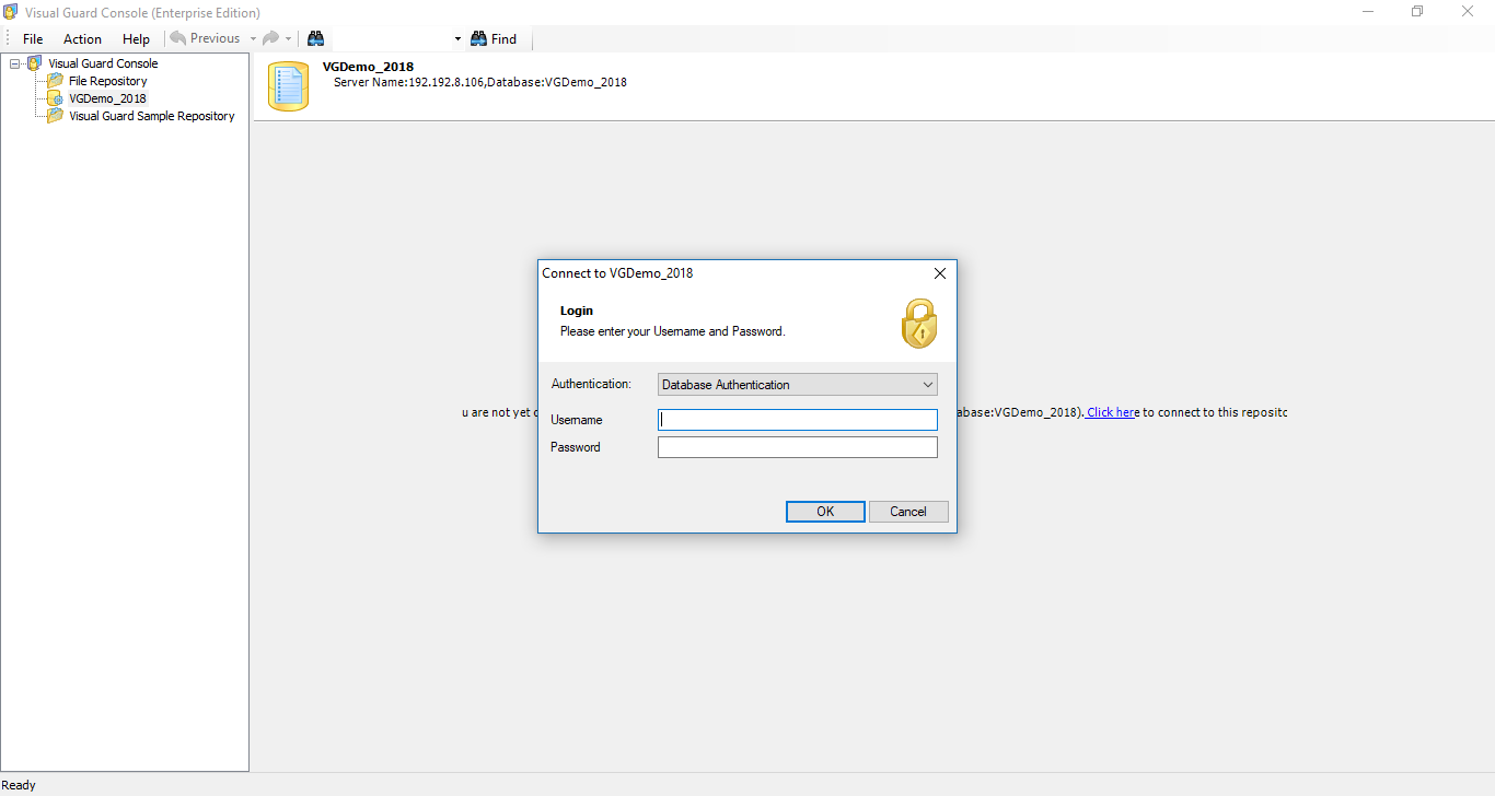 Create a new Repository (SQL Server) – Visual Guard