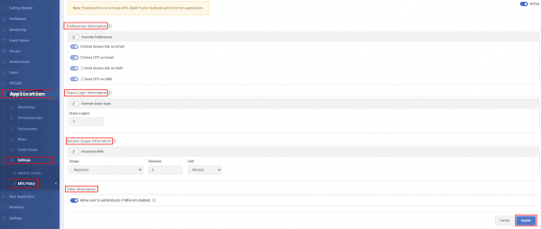 MFA Policy – Visual Guard