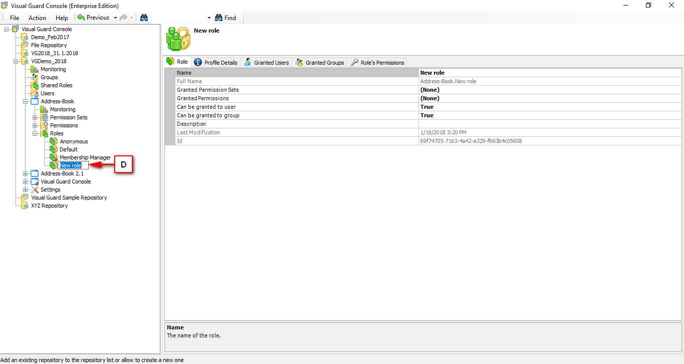 Create Application Roles – Visual Guard