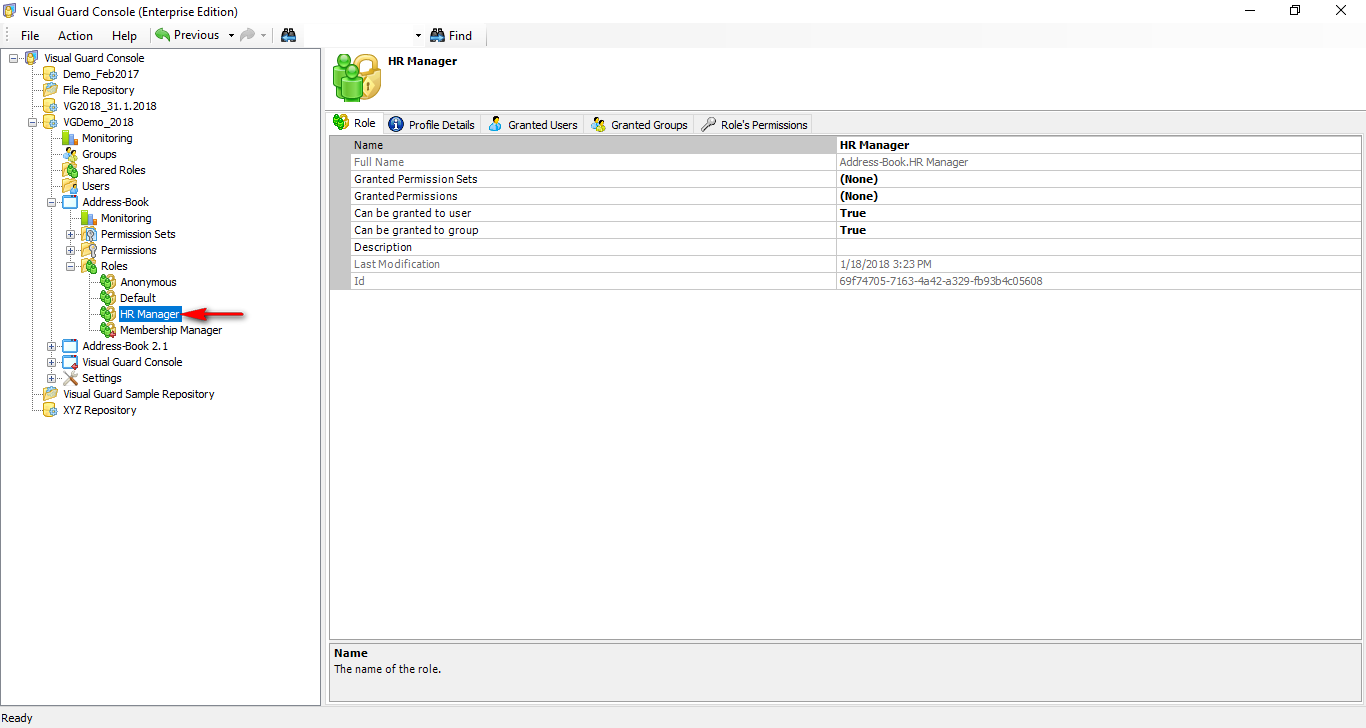 Create Application Roles – Visual Guard