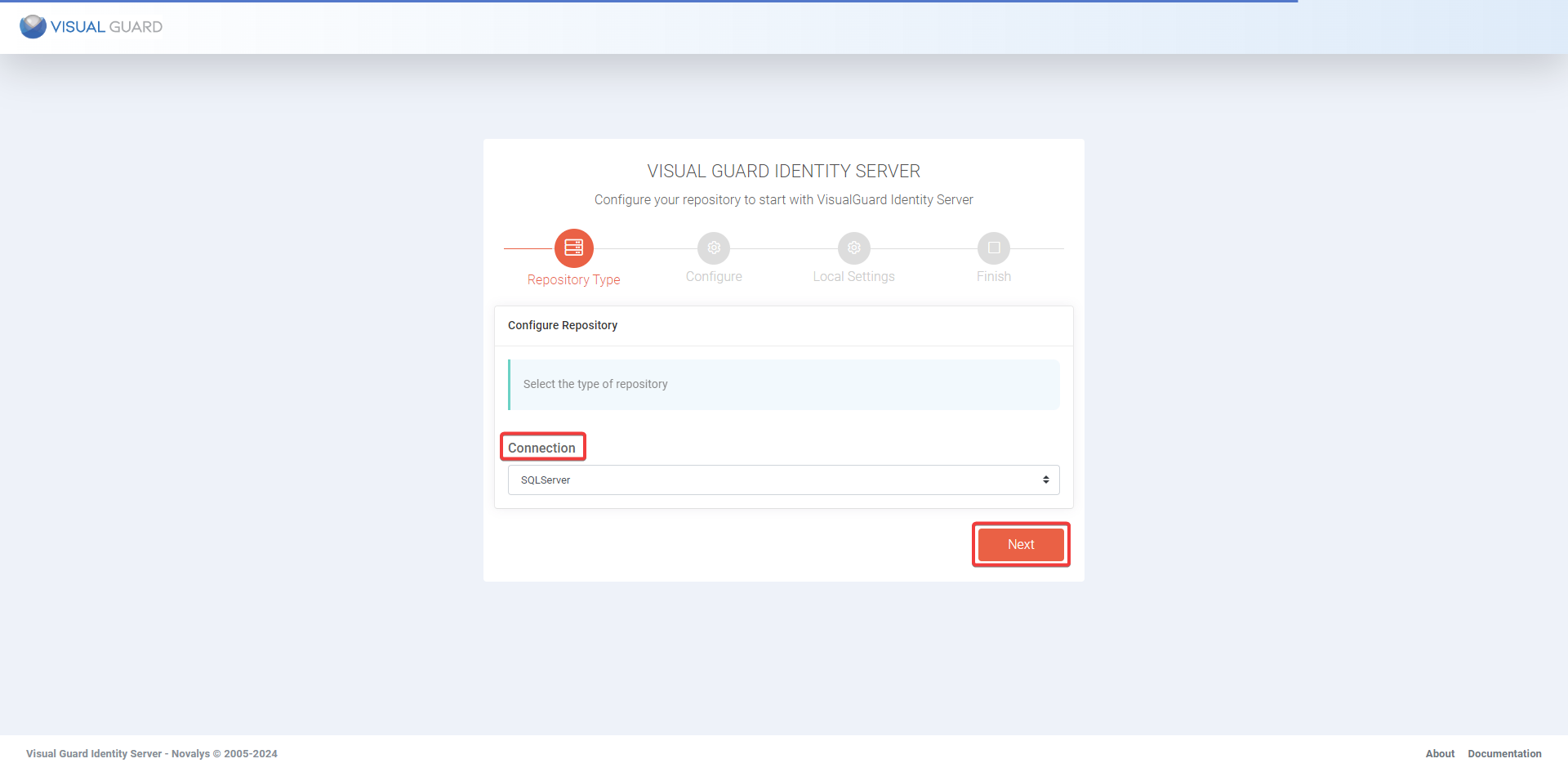 Repository configuration – Visual Guard