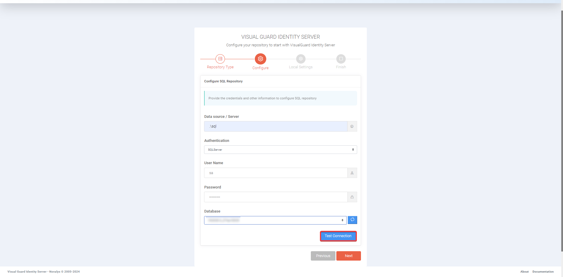 Repository configuration – Visual Guard