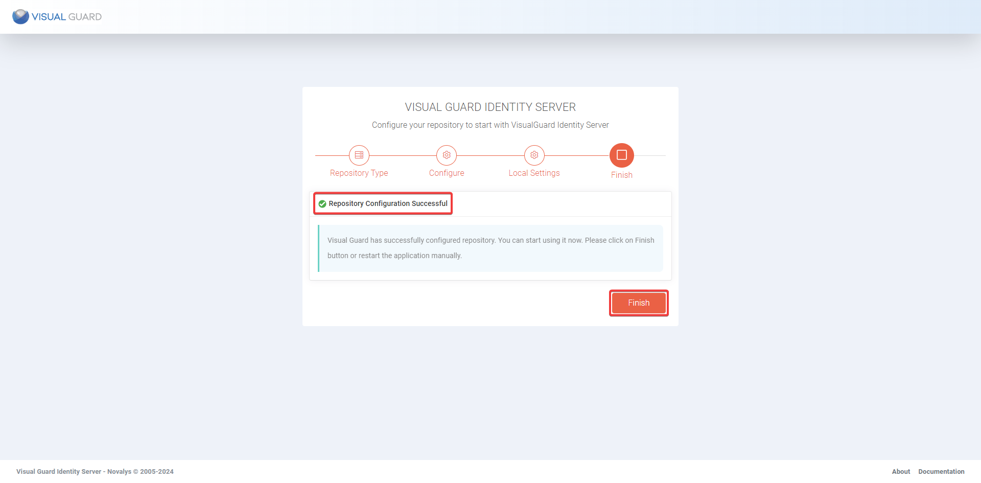Repository configuration – Visual Guard