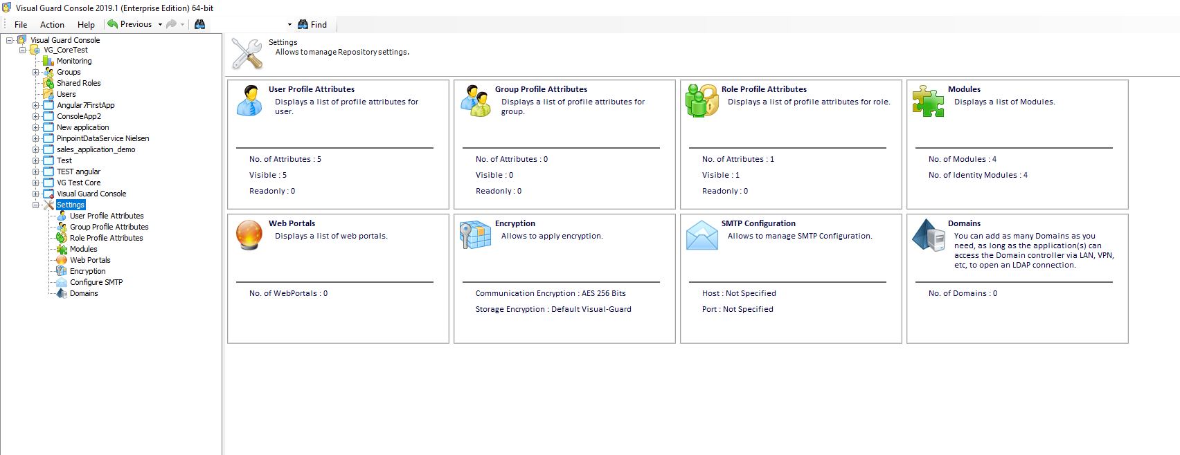 Settings – Visual Guard