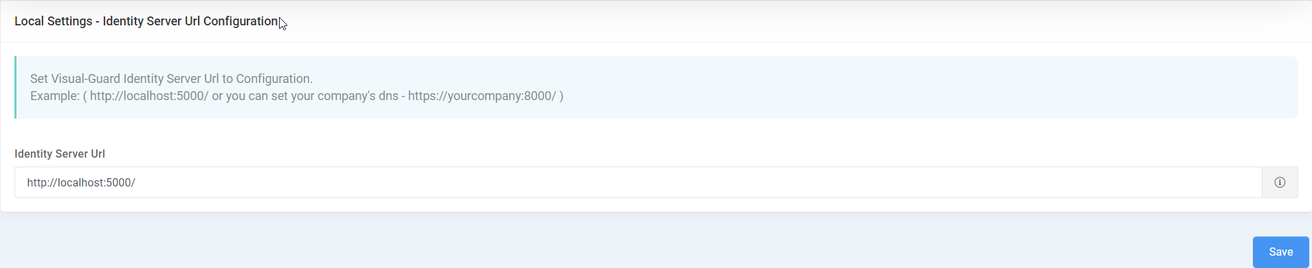 Local Settings – Visual Guard
