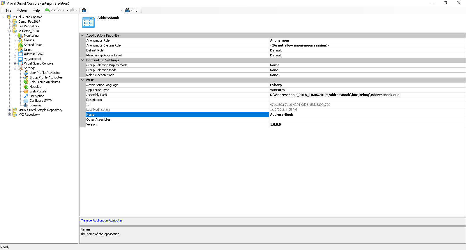 Application Name – Visual Guard