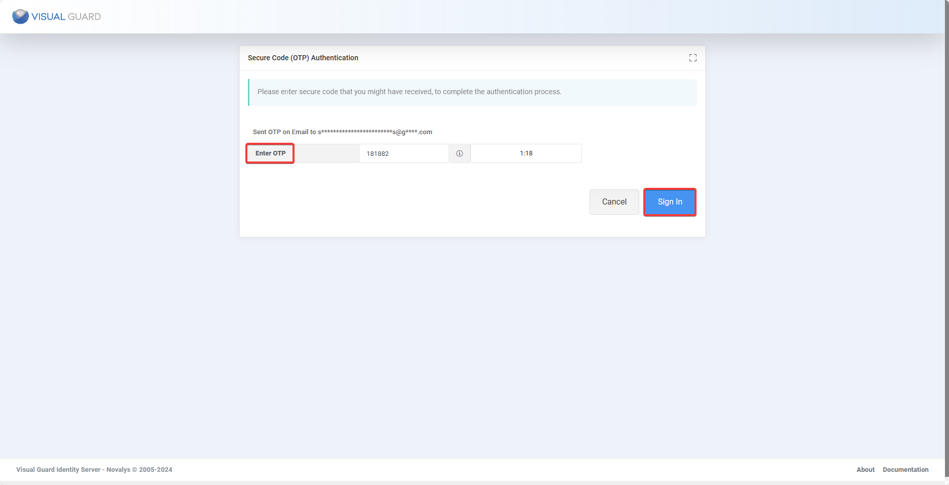 Multifactor Authentication (MFA) – Visual Guard
