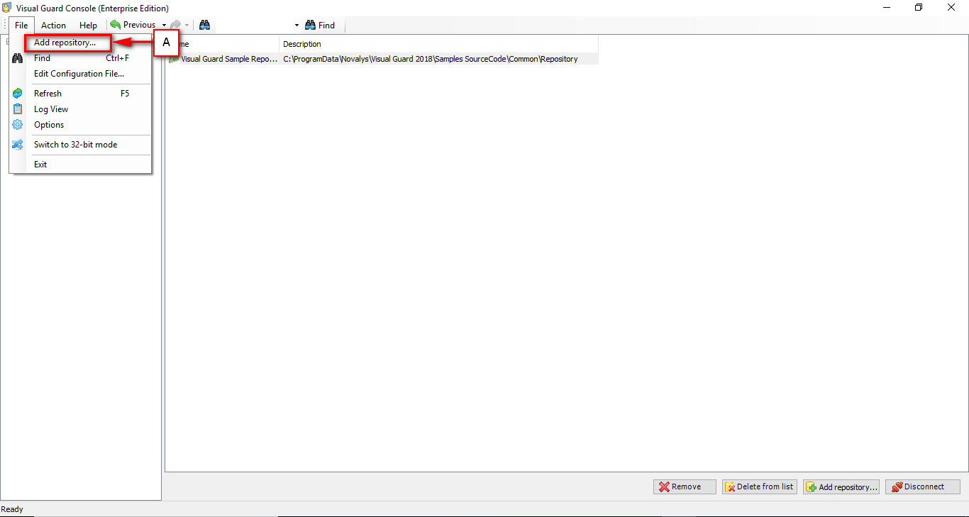 [Archive] Add an Existing Repository (File system) – Visual Guard