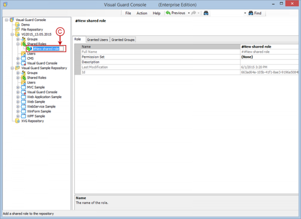 New Shared Role – Visual Guard